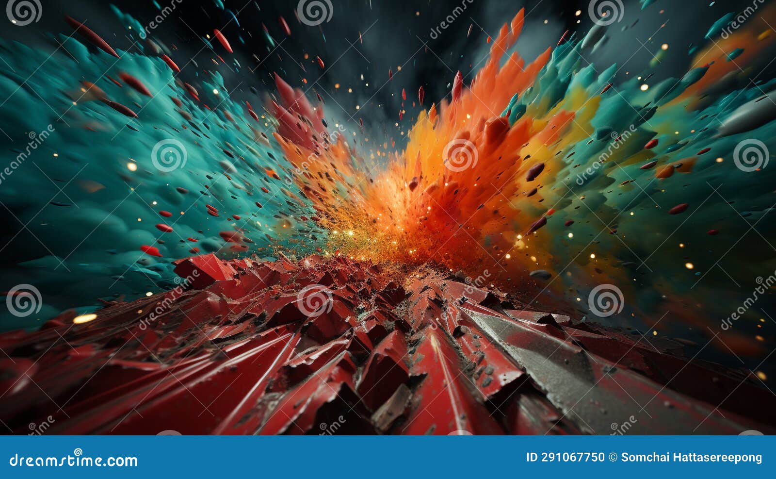Abstract Background Explosion from the Center Stock Illustration ...