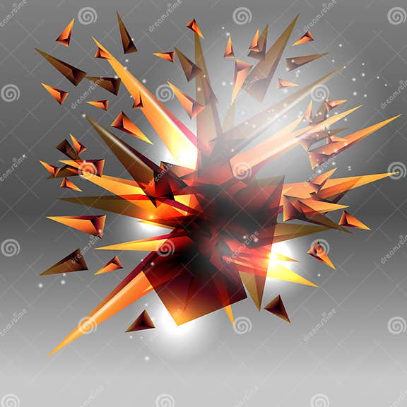 Abstract Background. an Explosion of Colored Triangles Stock Vector ...