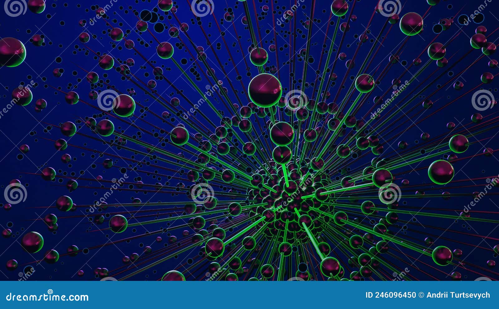 Abstract Background, Explosion, Fission of the Atomic Nucleus, Sci-fi ...