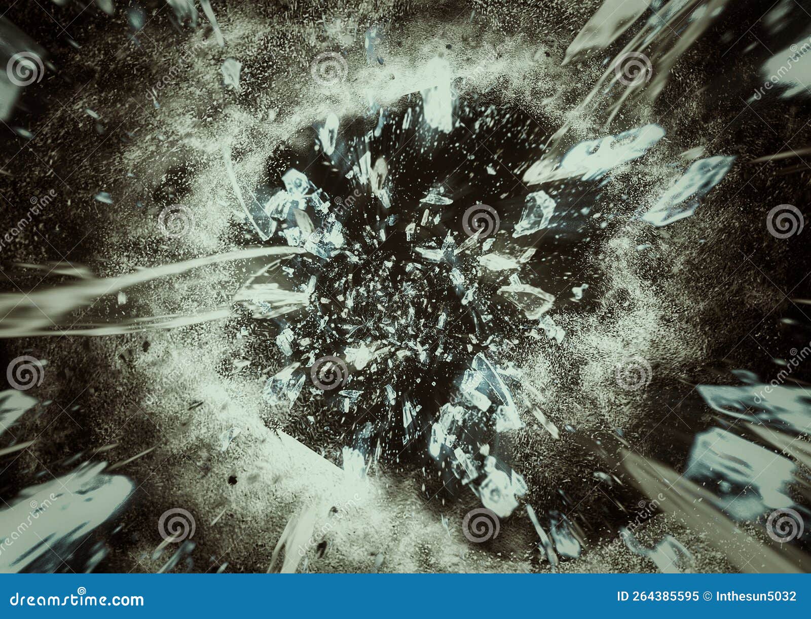 Abstract Background with Explosion and Flying Debris Stock Illustration ...