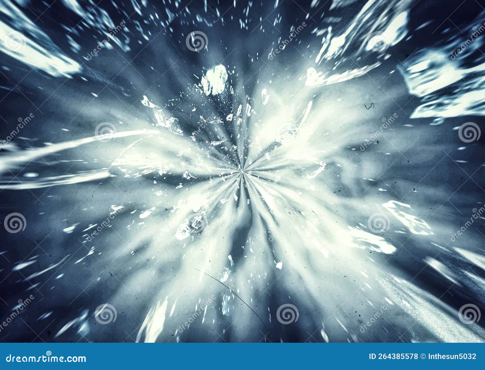 Abstract Background with Explosion and Flying Debris Stock Illustration ...