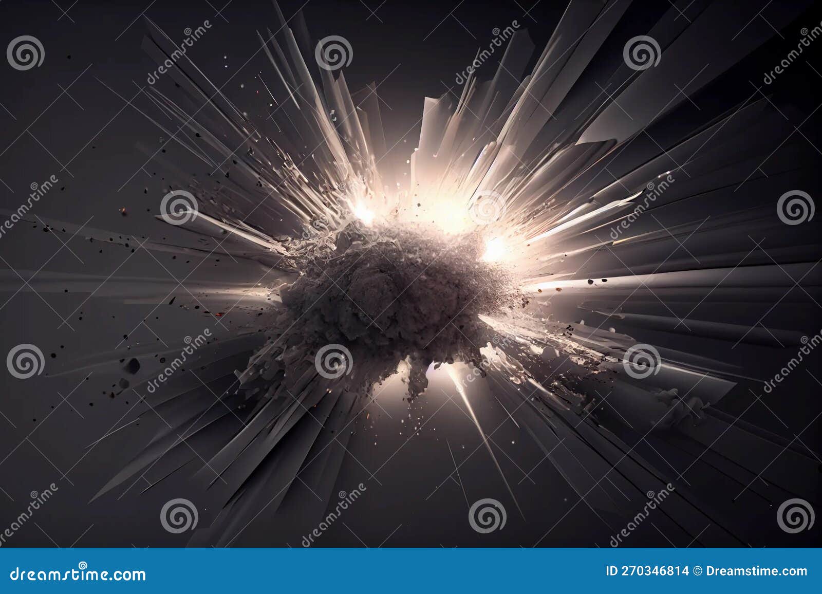 Abstract Background. Explosion of Grey Lights Background Stock ...