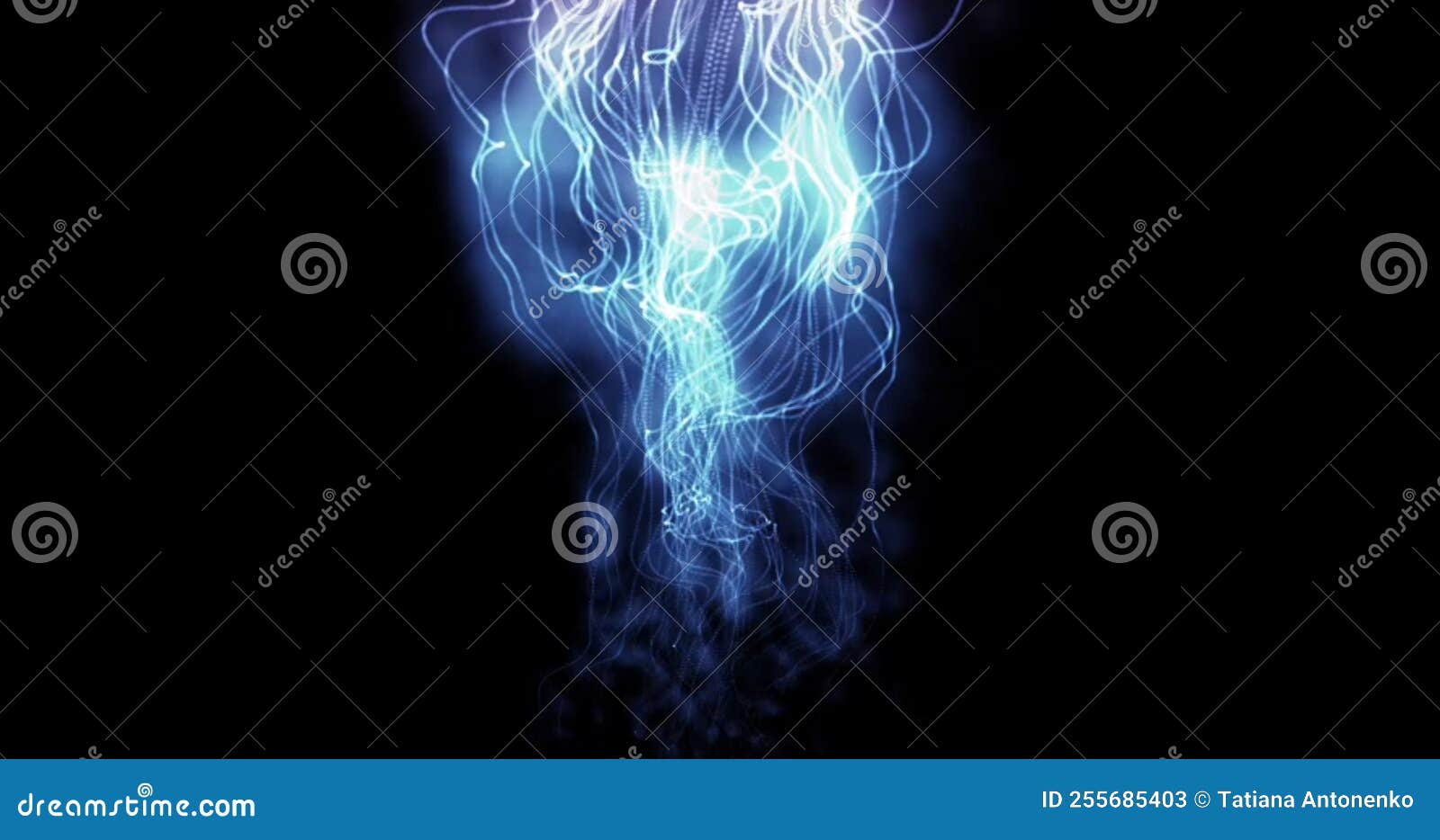 Abstract Background, Explosion of Particles and Dots, Smooth Lines ...