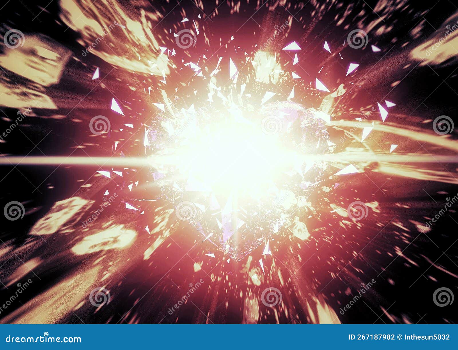 Abstract Background with Explosion and Scattering Light Fragments Stock ...