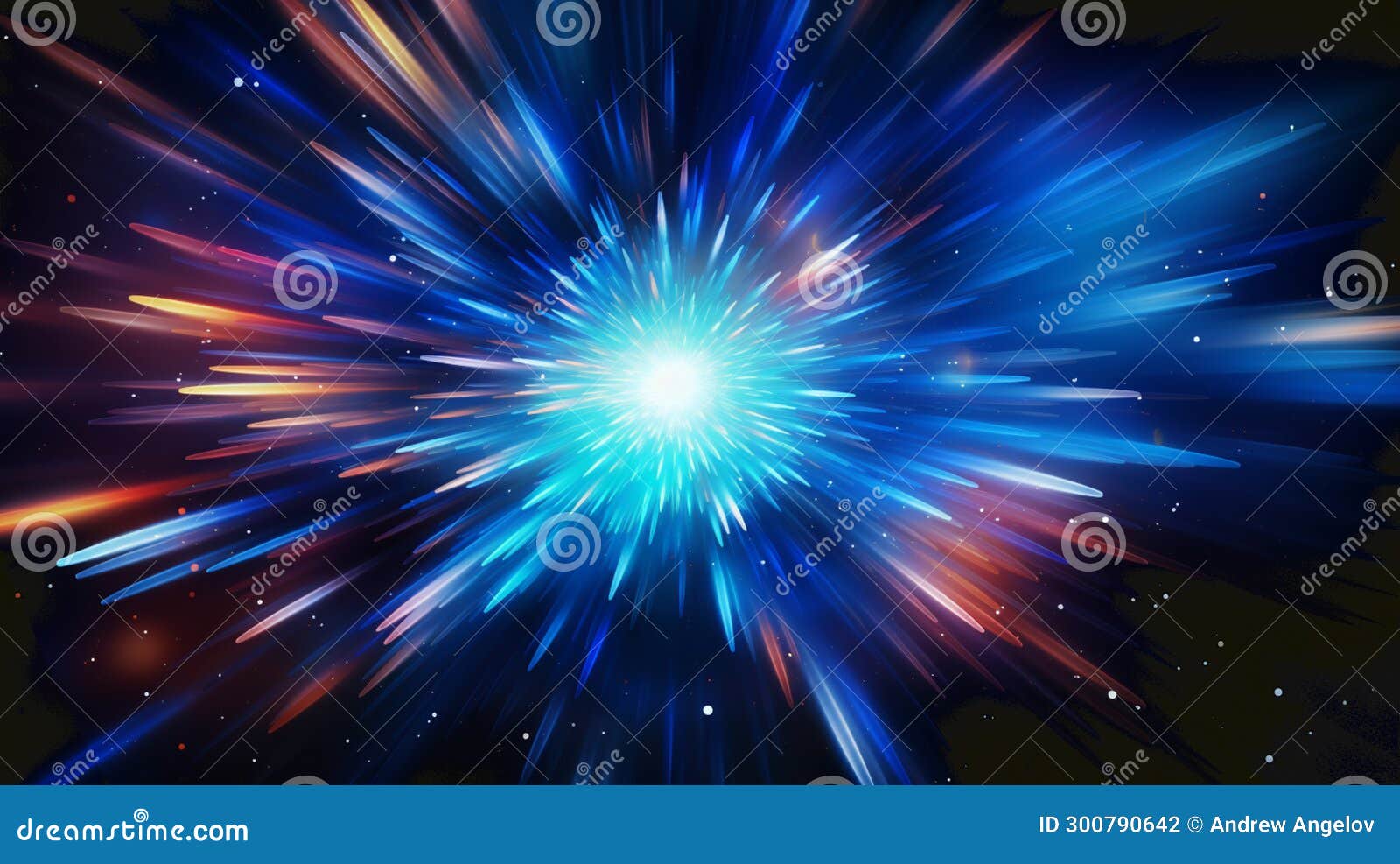 Abstract Background. Explosion Star on Multicolored. Illustration ...