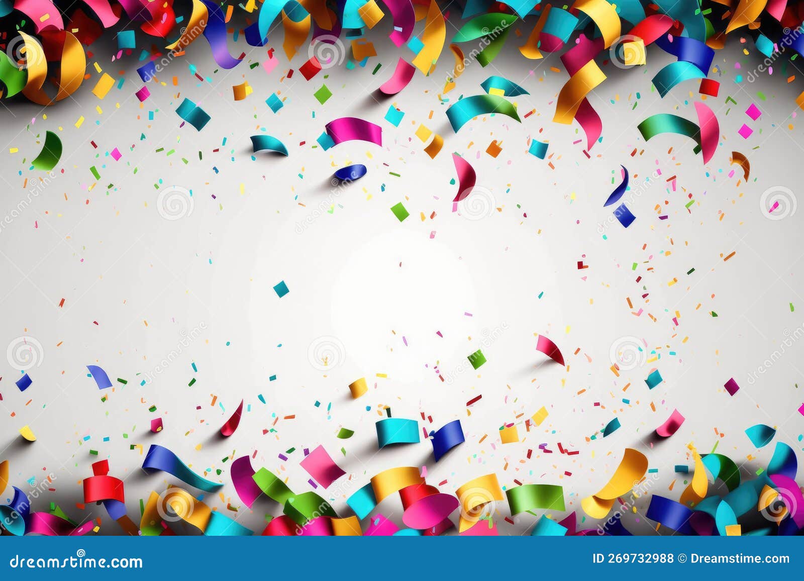 Abstract Background with Falling Confetti Generative AI Stock ...