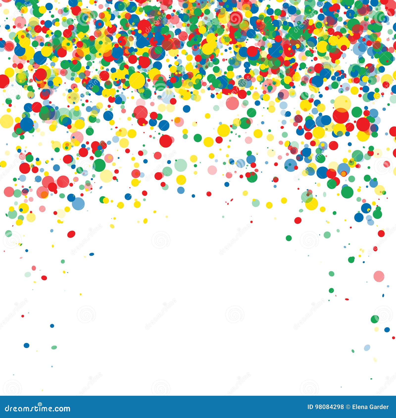 Abstract Background with Falling Multicolored Confetti. Empty Space for ...