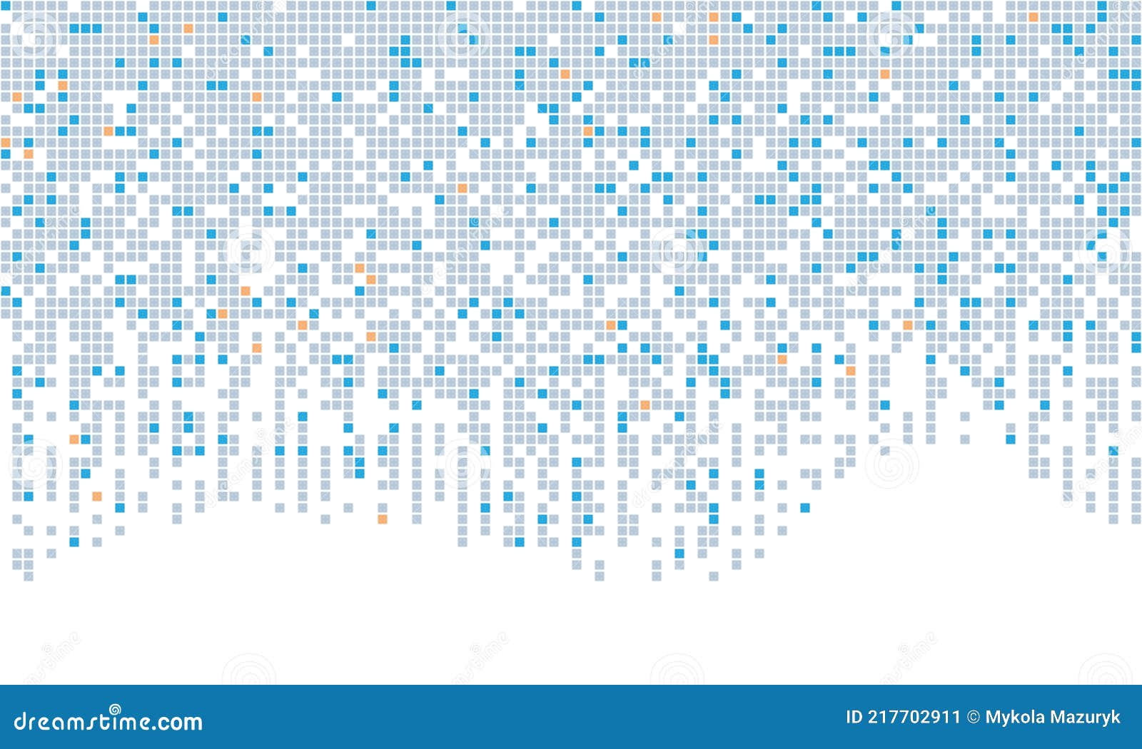 Abstract Background with Falling Squares. Big Data Effect Stock Vector ...