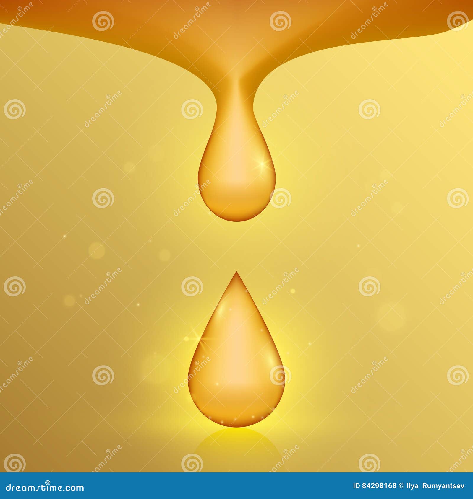 Abstract Background with Falling Yellow Drop Stock Vector ...