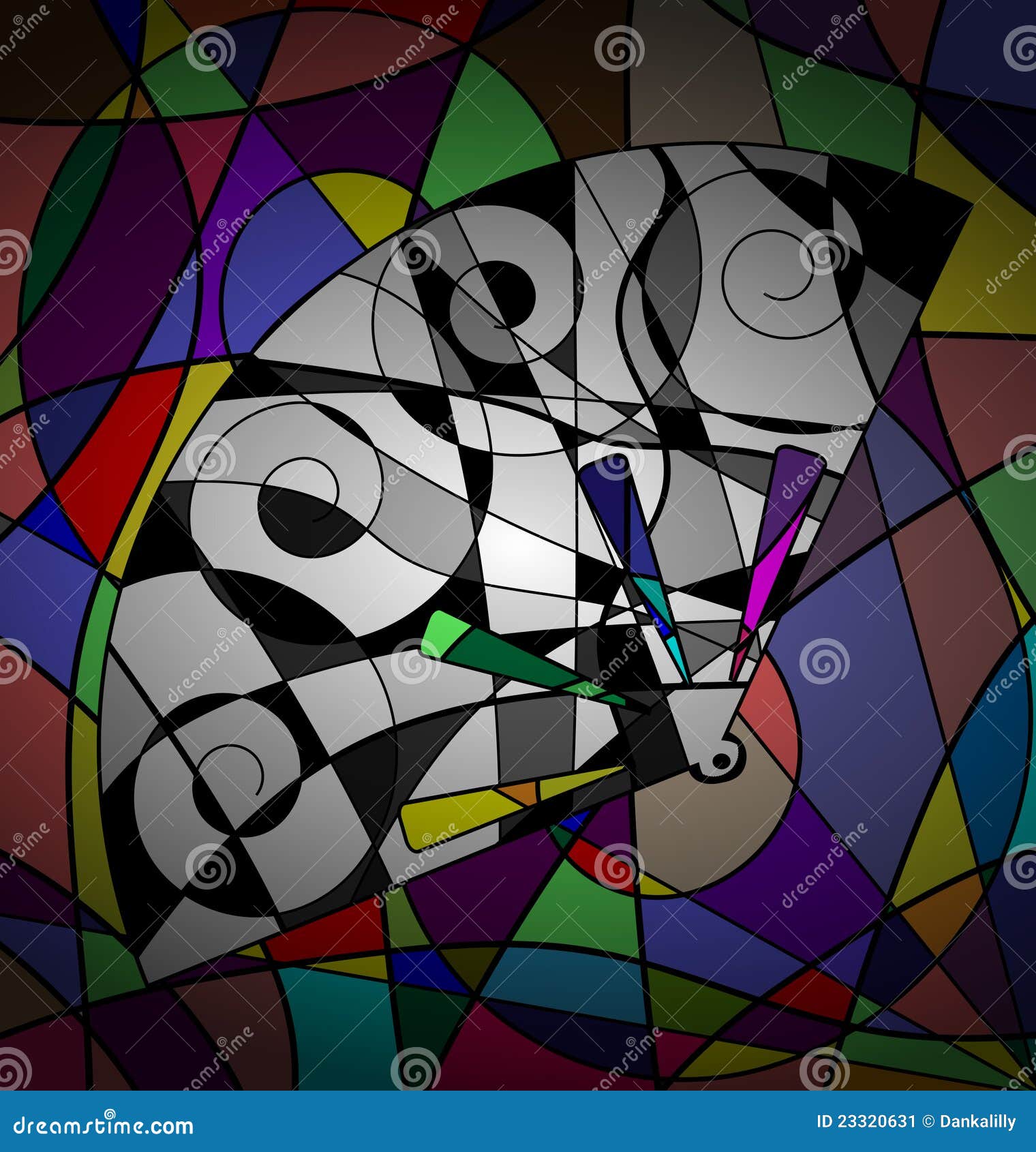 Abstract Background with Fan Stock Vector - Illustration of retro ...