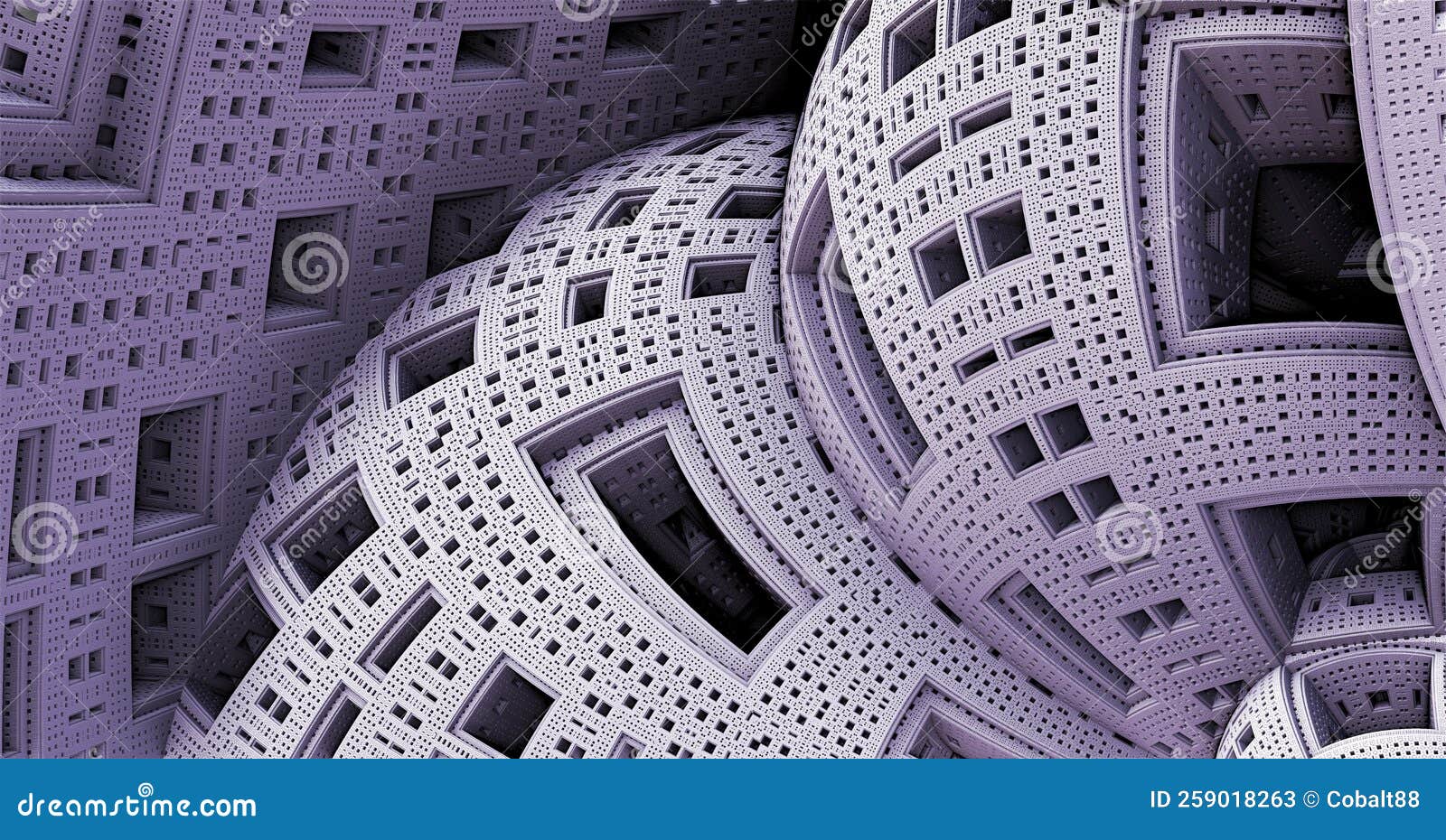 Abstract Background, Fantastic 3D Architecture Stock Illustration ...