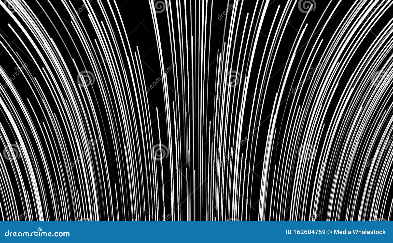 Abstract Background with Fast Flying Vertical Bended Lines on Black ...