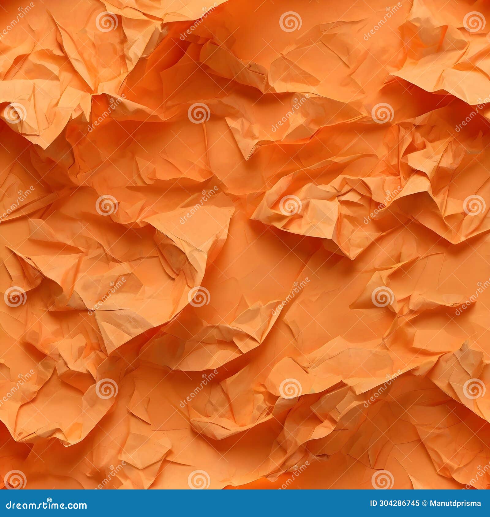 Orange Crumpled Paper Texture Abstract Background Stock Illustration ...