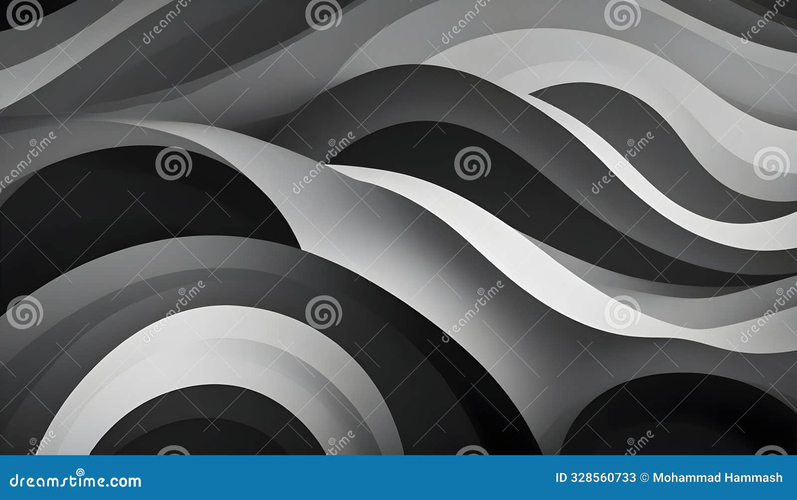 Abstract Background Featuring a Black and White Gradient of Overlapping ...