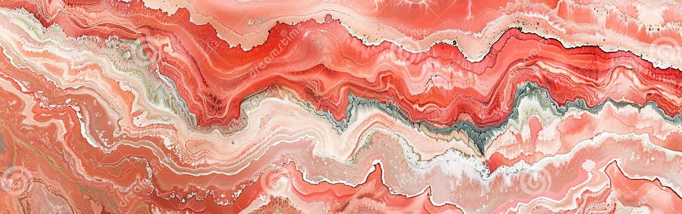 Abstract Background Featuring Swirls of Red and Pink Marble Patterns ...