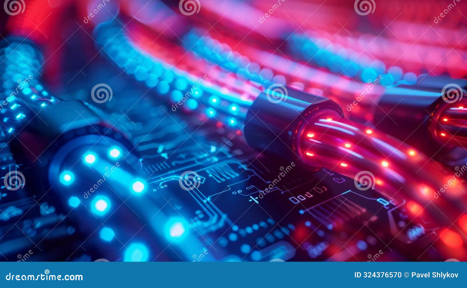 Abstract Background of Fiber Optic Cables Stock Photo - Image of ...