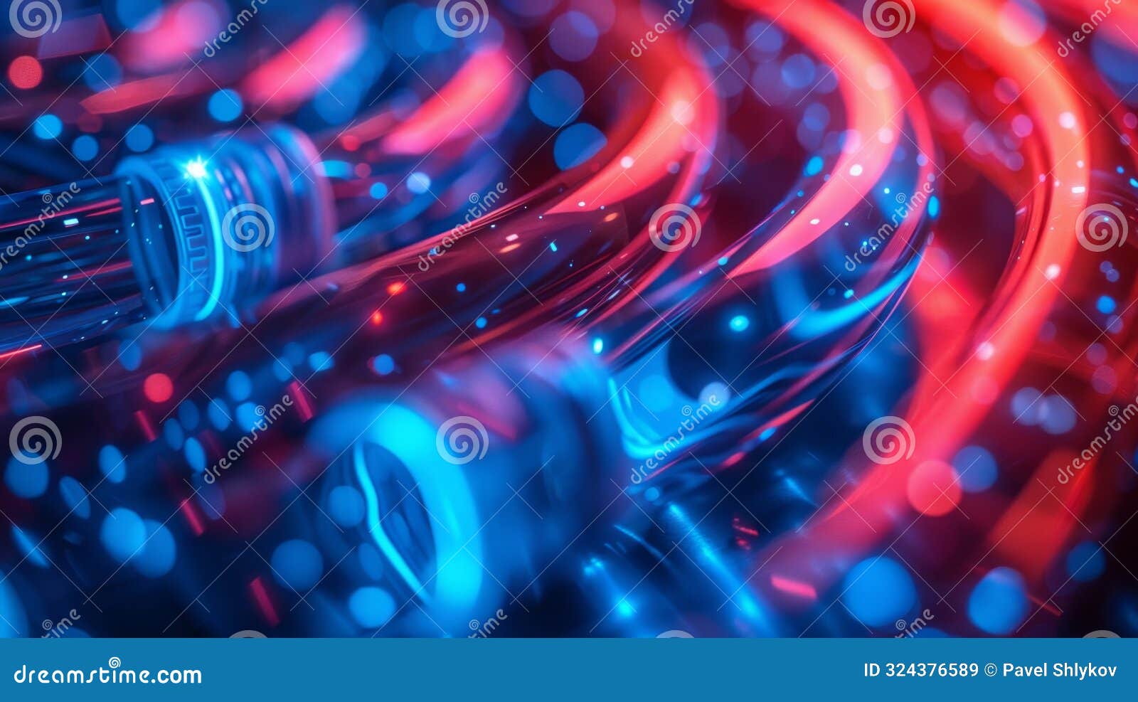 Abstract Background of Fiber Optic Cables Stock Image - Image of magic ...