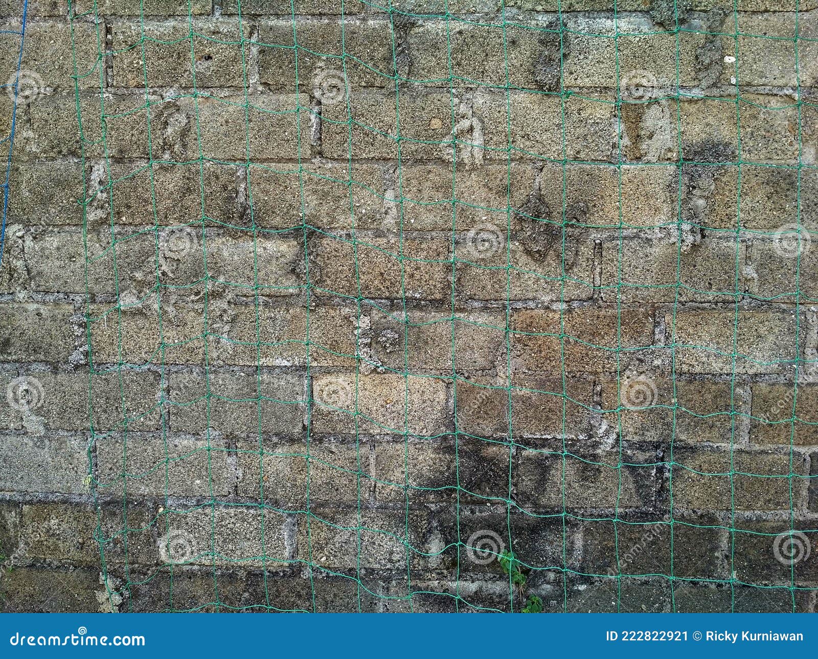 Abstract Background of Field Net with Brick Wall As Background Stock ...