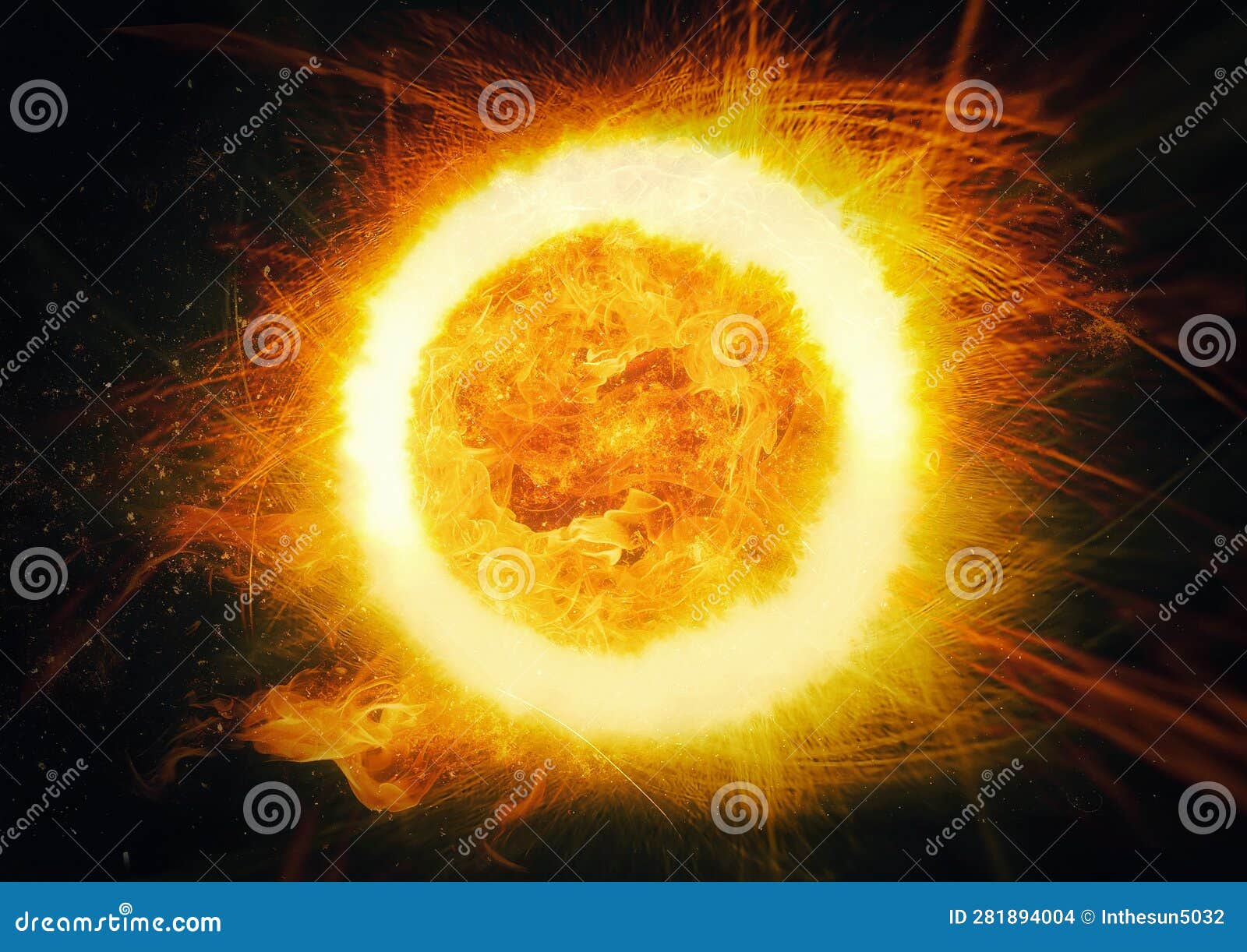 Abstract Background of Fiery Explosion in the Shape of Fire Stock Photo ...