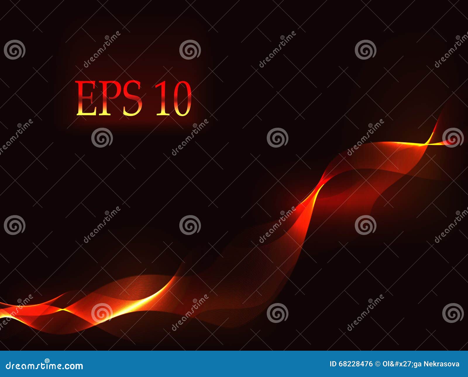 Abstract Background with Fiery Gold Lines Stock Vector - Illustration ...