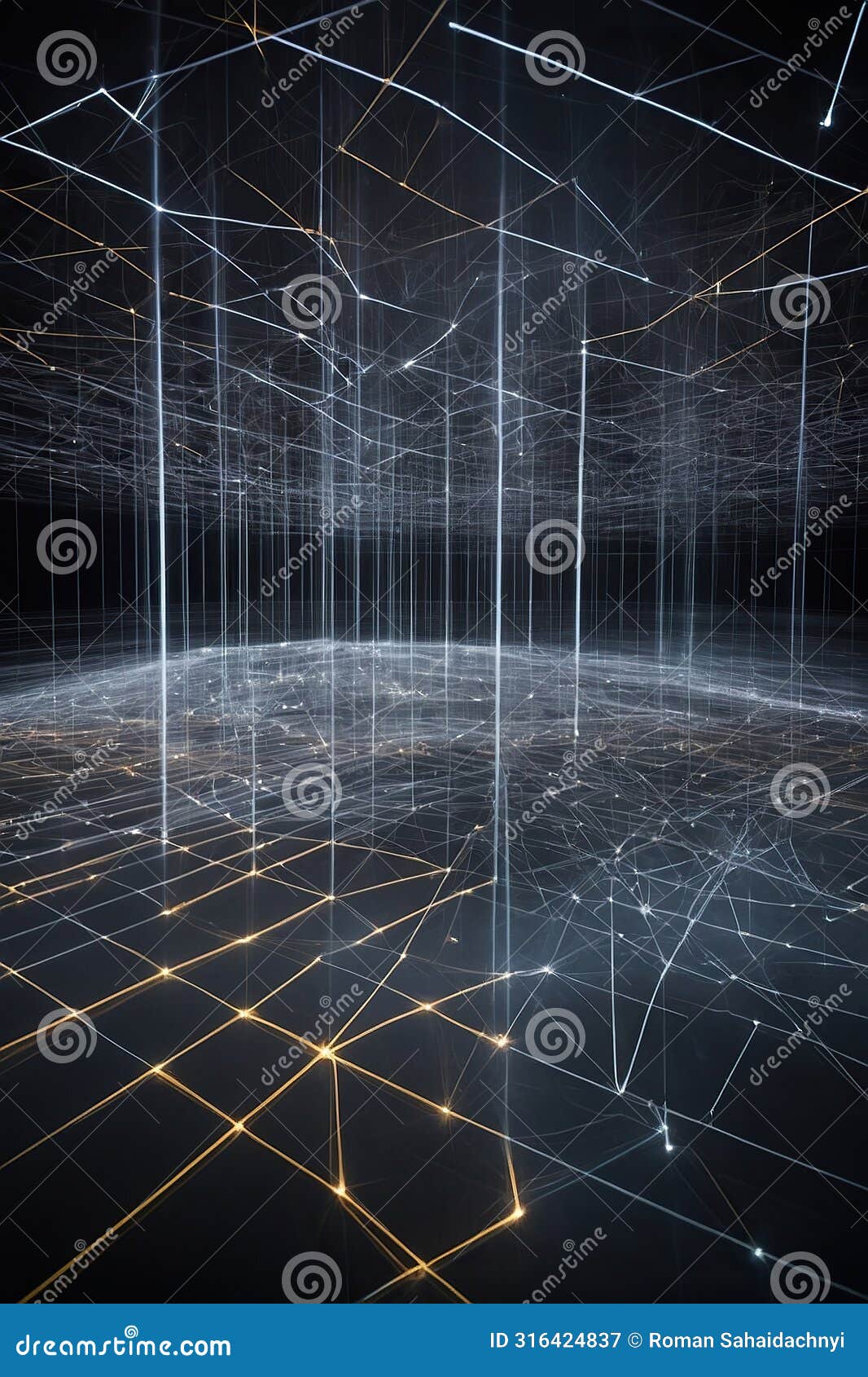 Abstract Background on the Finance Theme - Grid of Intersecting Lines ...