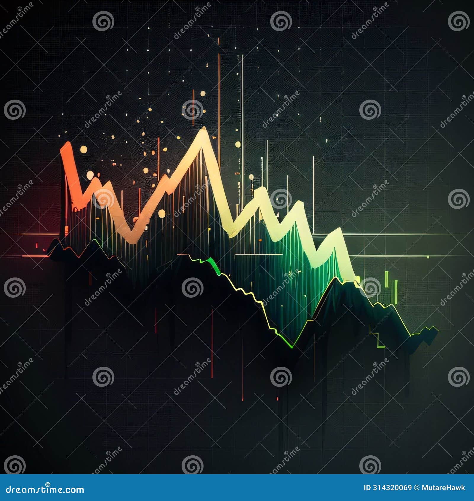 Abstract Background with Financial Charts and Graphs. Eps 10 Vector ...