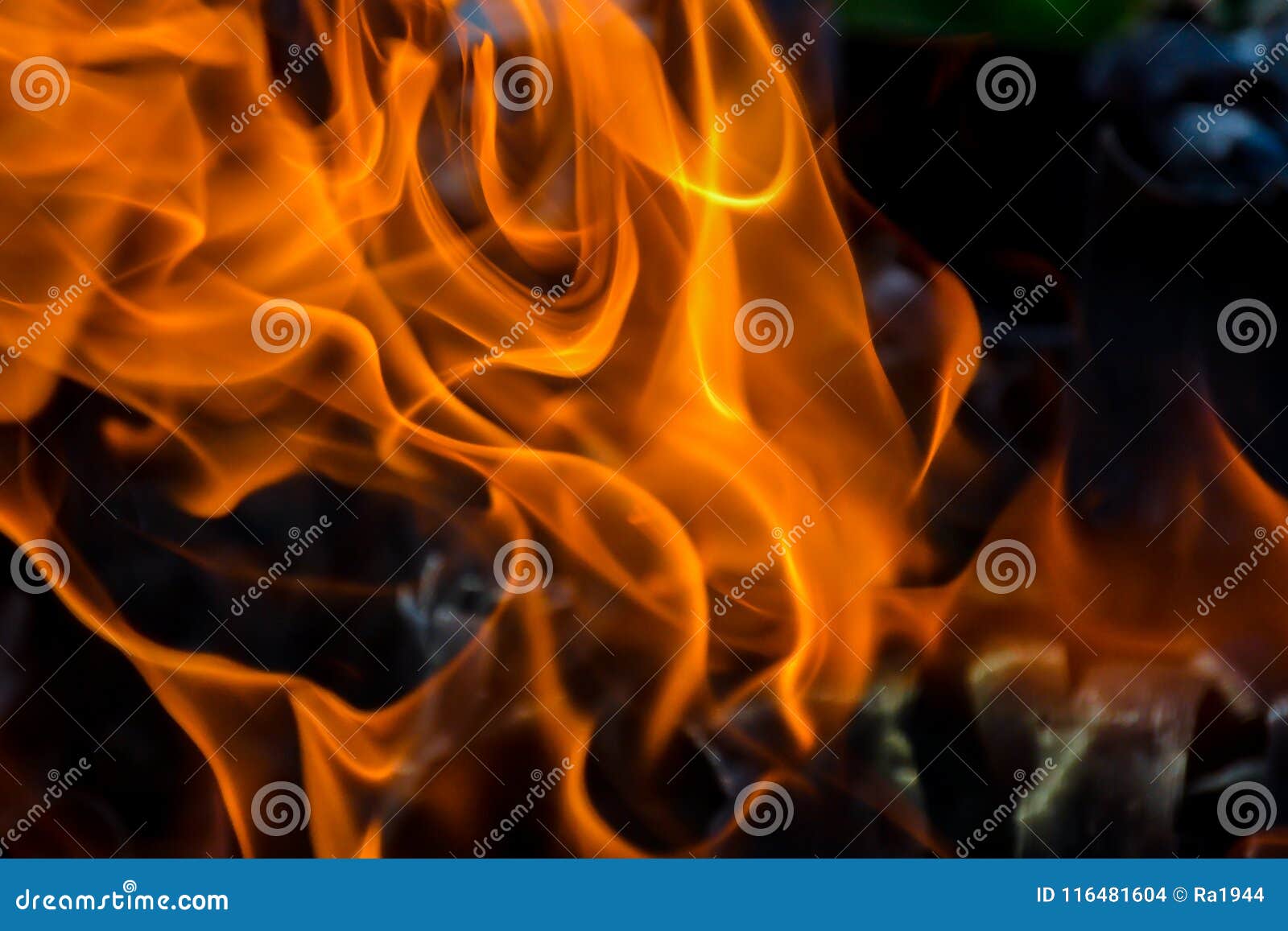 Abstract Background of Fire, Coals, Flames and Twisting Elements of Ash ...