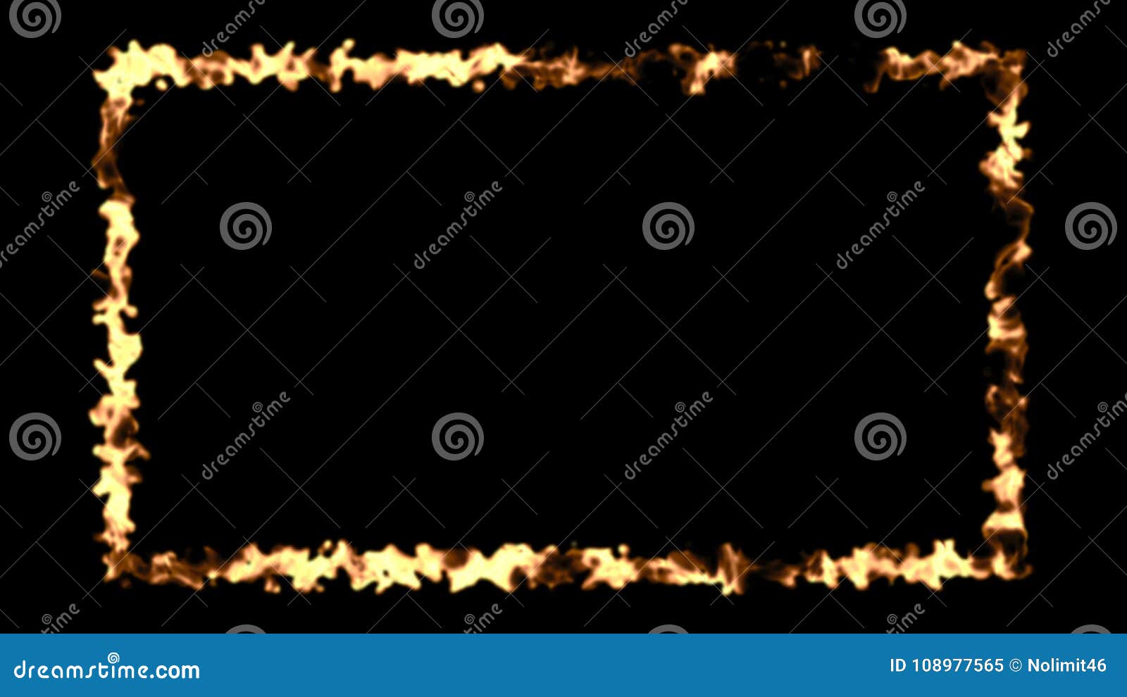 Abstract Background with Fire Frame on Black Backdrop Stock ...