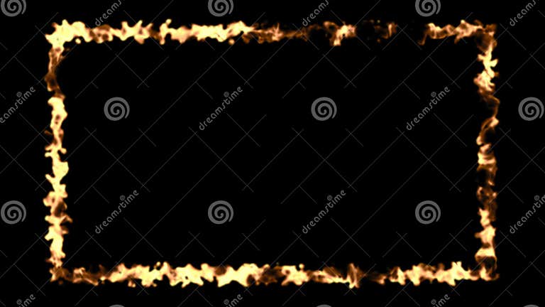 Abstract Background with Fire Frame on Black Backdrop Stock ...