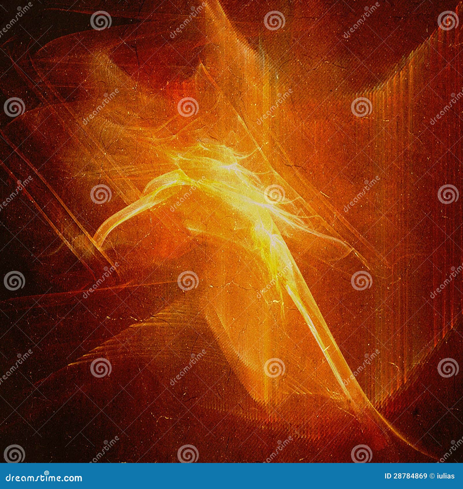 Abstract Background with Fire on Grunge Texture Stock Illustration ...