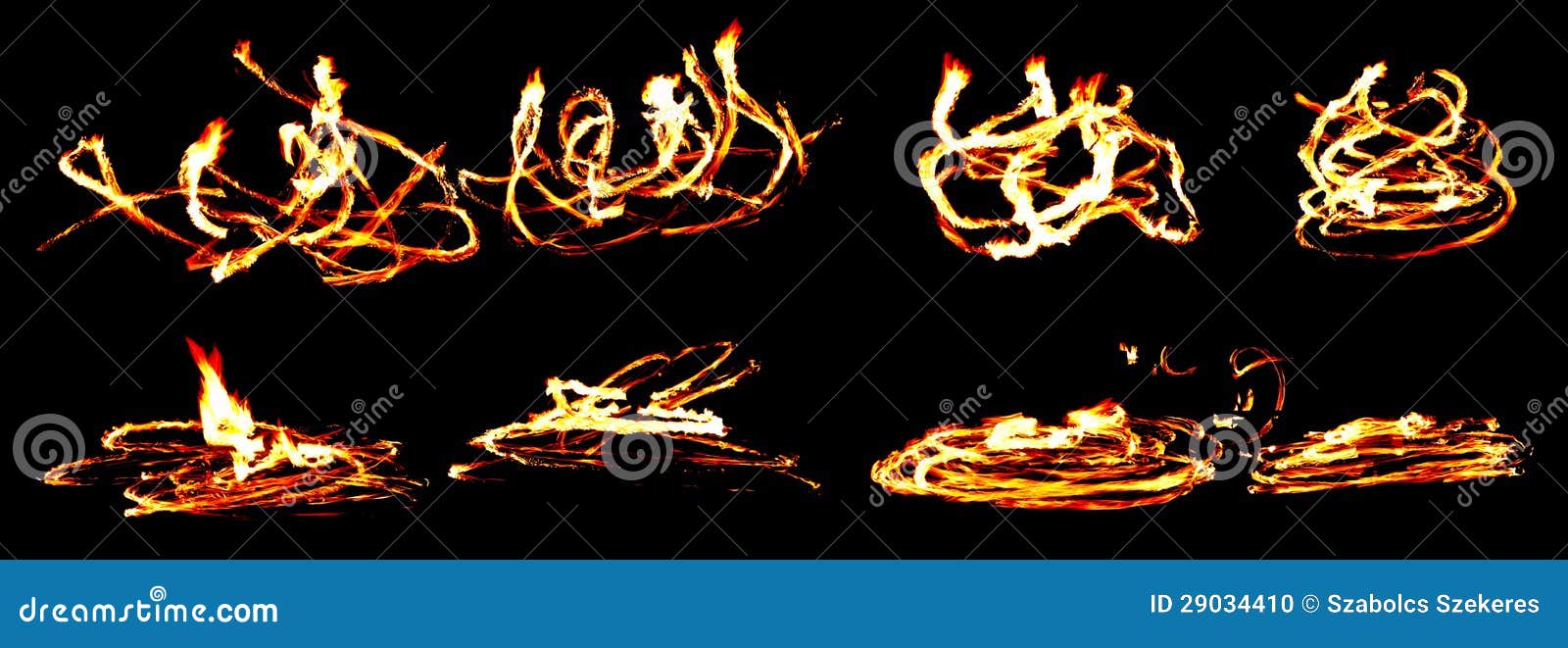 Abstract Background with Fire Shapes Stock Photo - Image of magic, burn ...
