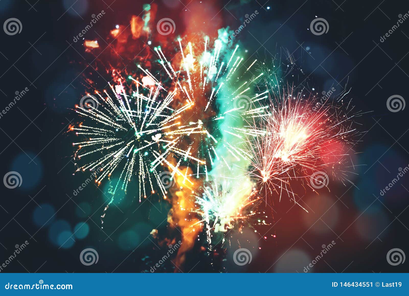 Abstract Background. Fireworks Circle Blur Stock Illustration ...
