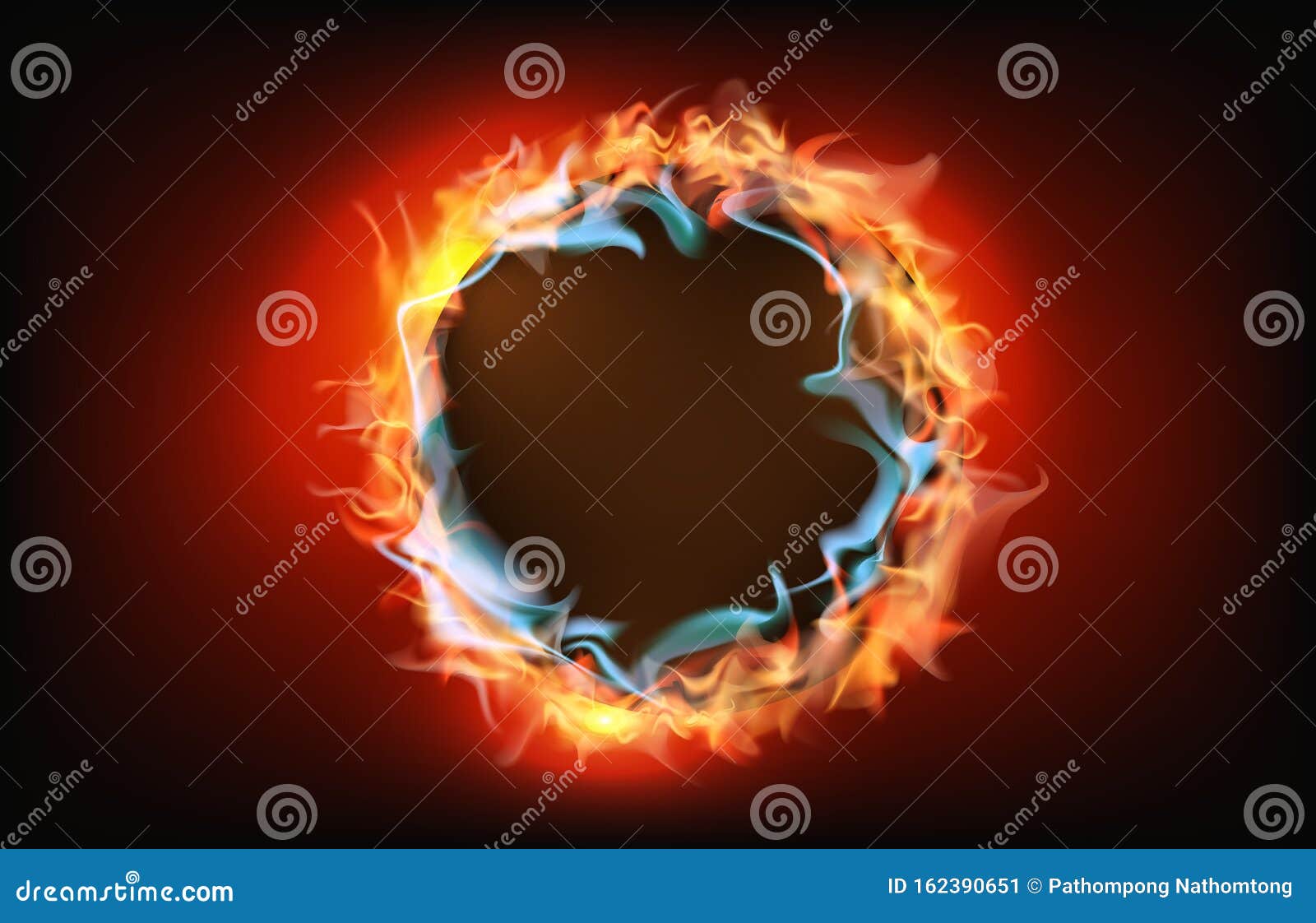 Background of Flames Fire Burning Hole Stock Vector - Illustration of ...