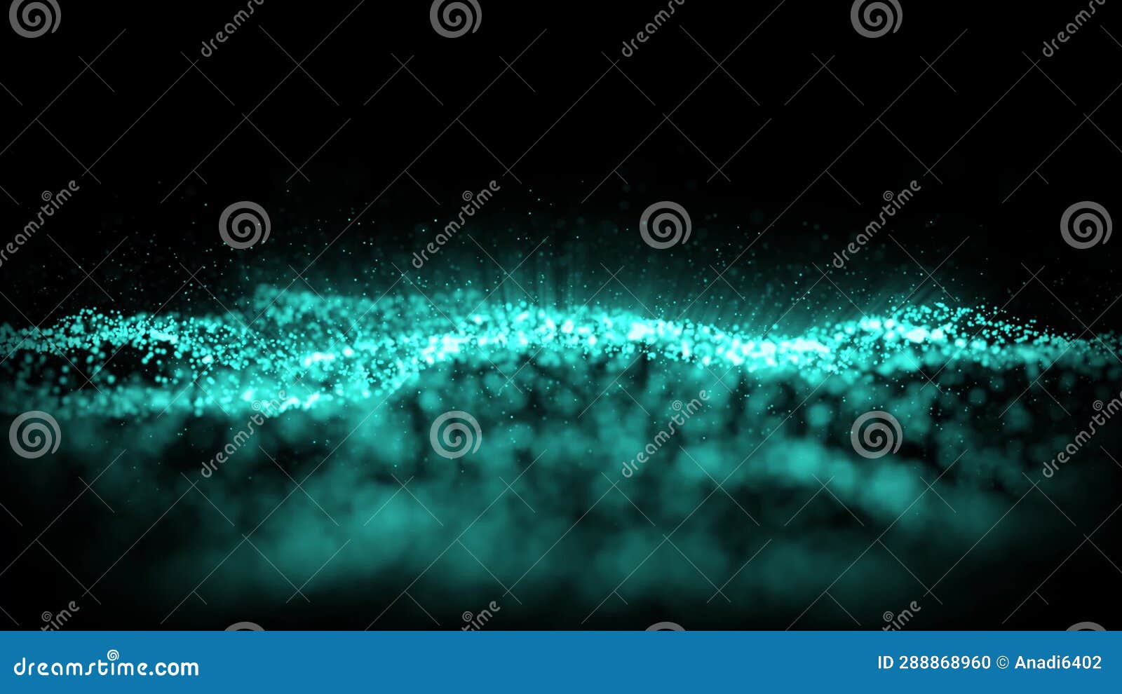 Particles Effect with Blue Green Glowing Color. Stock Footage - Video ...