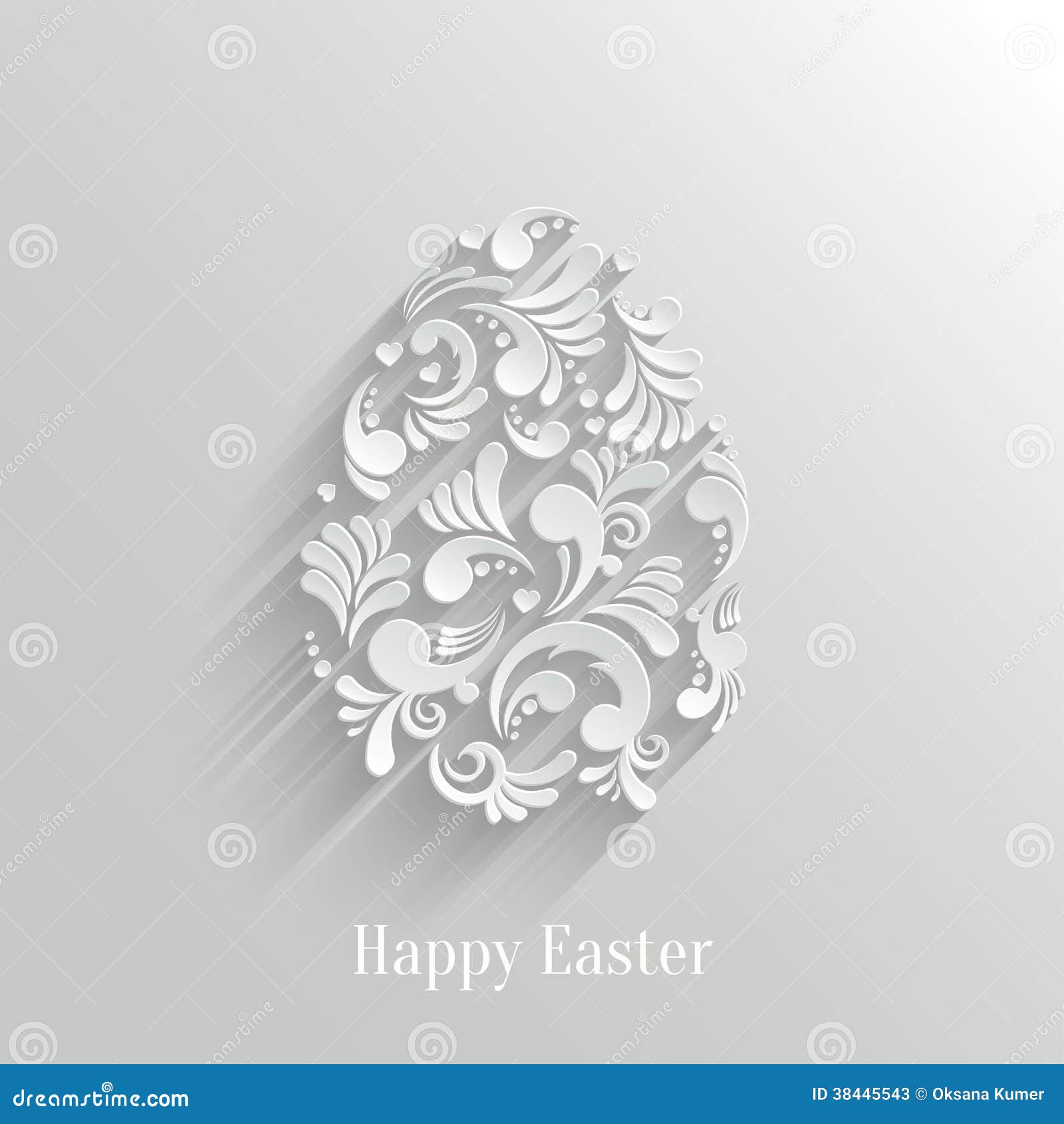 Abstract Background with Floral Easter Egg Stock Vector - Illustration ...