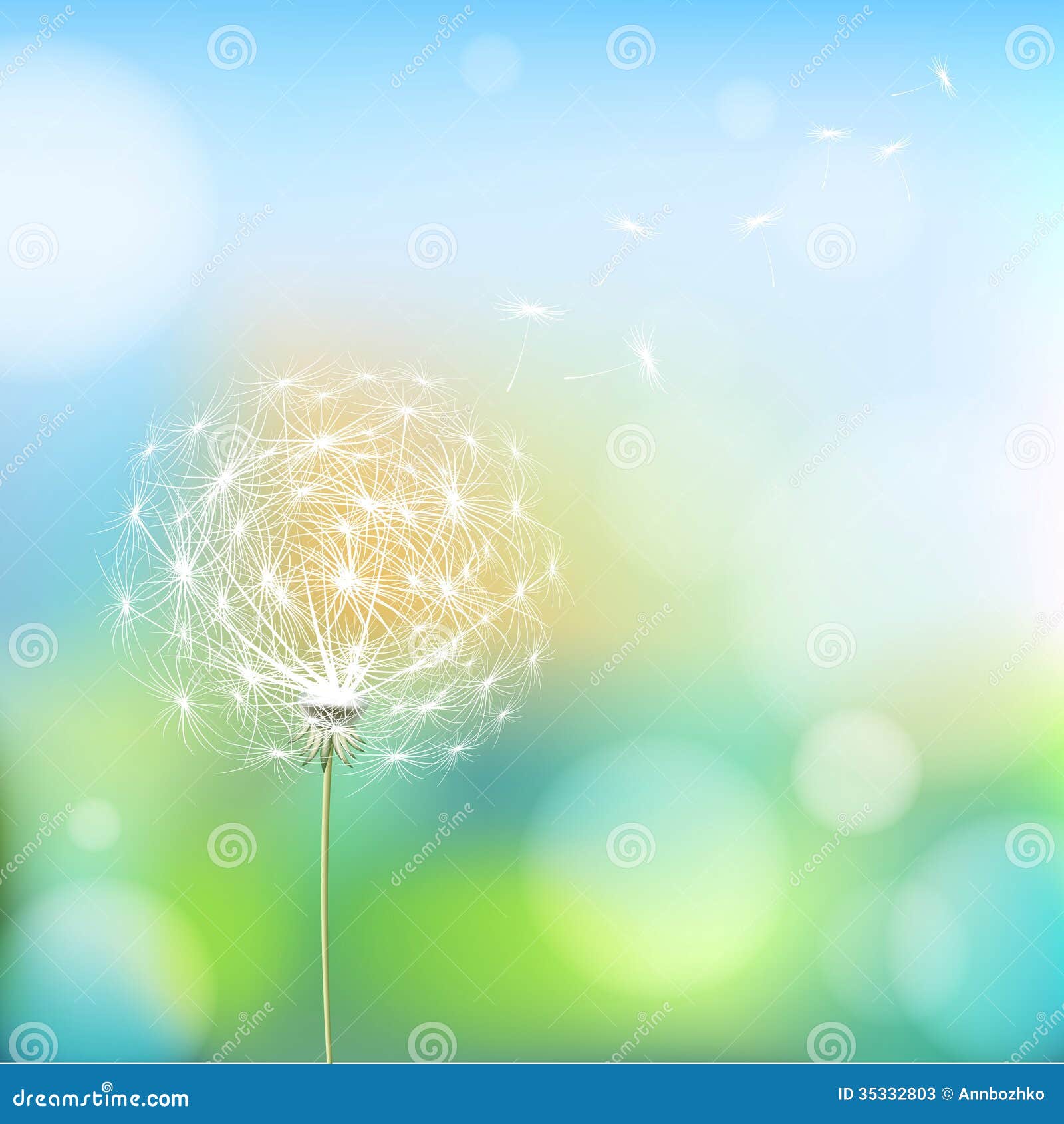 Abstract Background with Flower Dandelion Stock Vector - Illustration ...