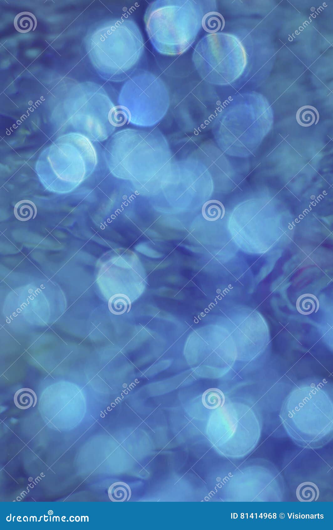 Abstract Background of Flowing Blue Orb Circles with Water Texture ...
