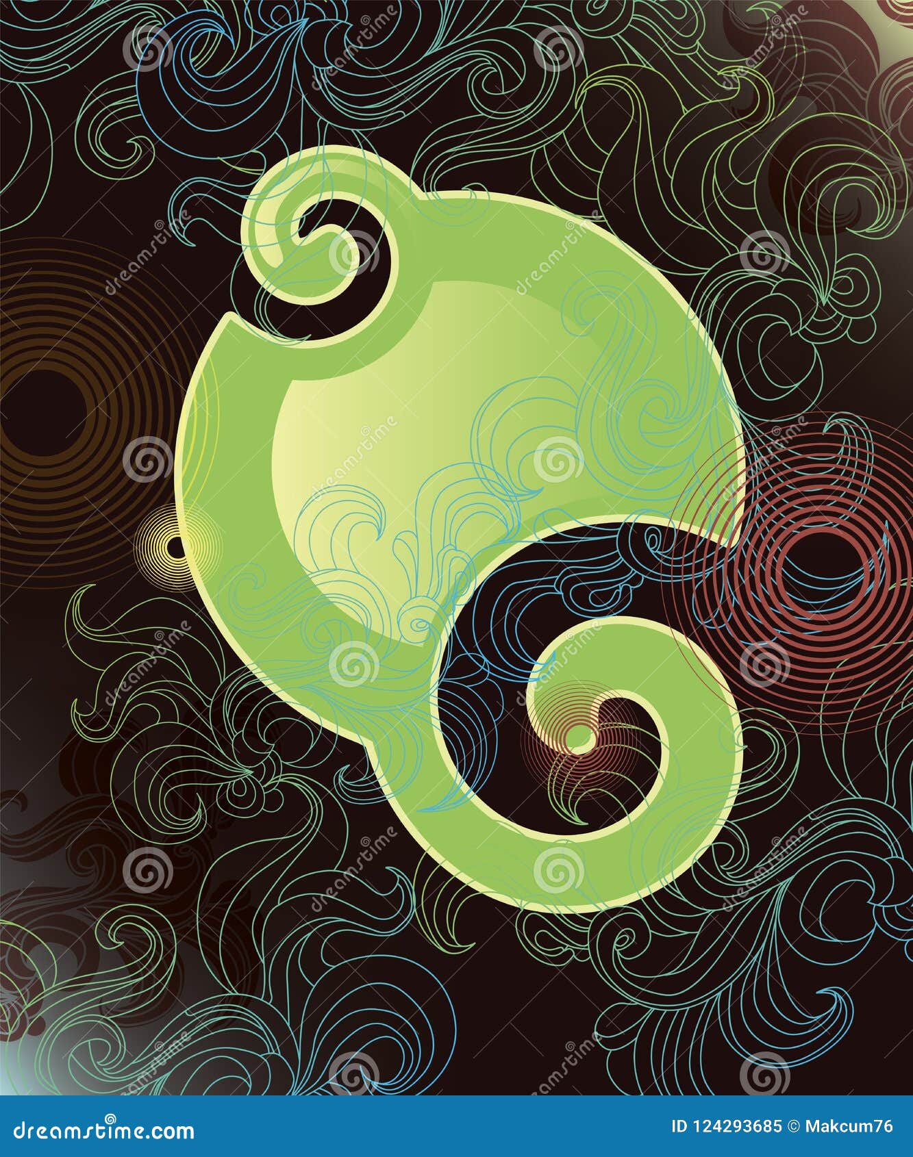 Abstract Background with Flowing Patterns Stock Vector - Illustration ...