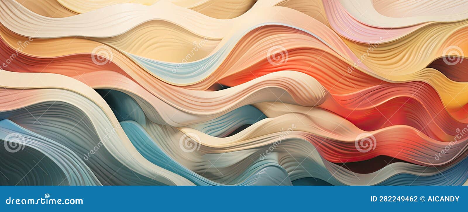 Abstract Background with Flowing Waves and Organic Shapes, Representing ...