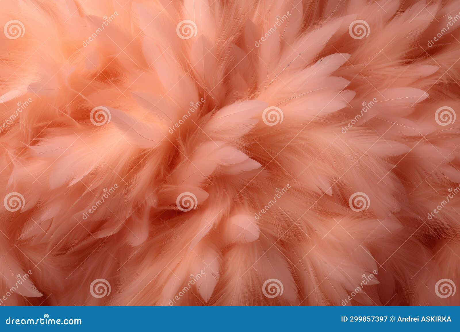An Abstract Background of Fluffy Peach Fuzz Feathers Color of the Year ...
