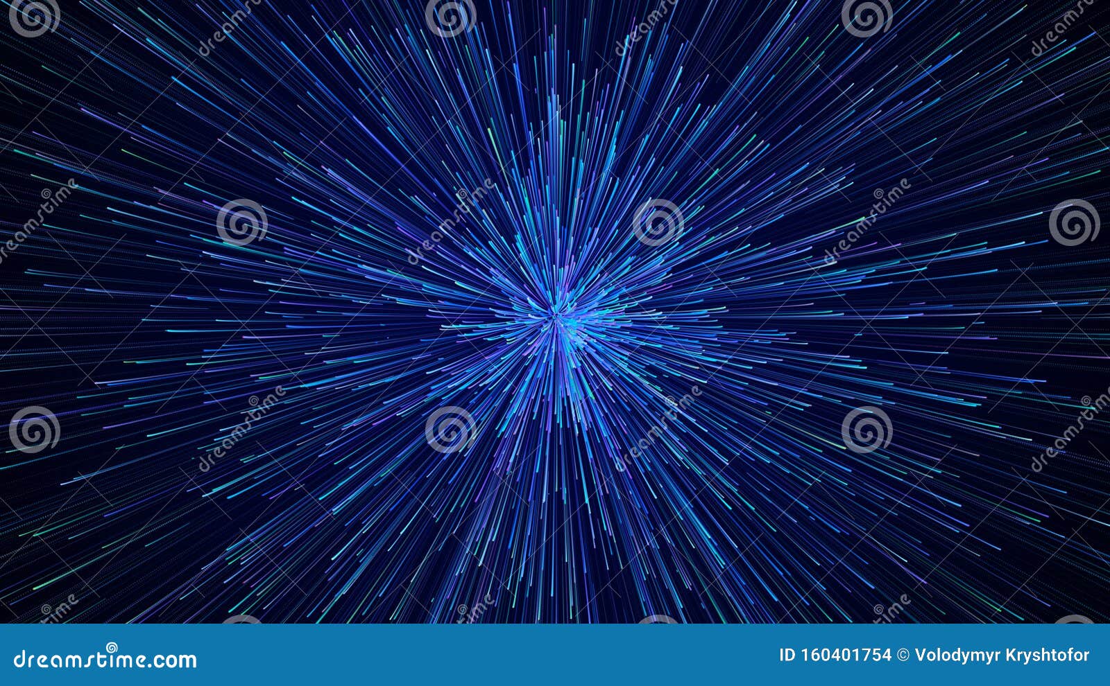 Abstract Background of Flying Dots. Space-time Illustration. Salute or ...