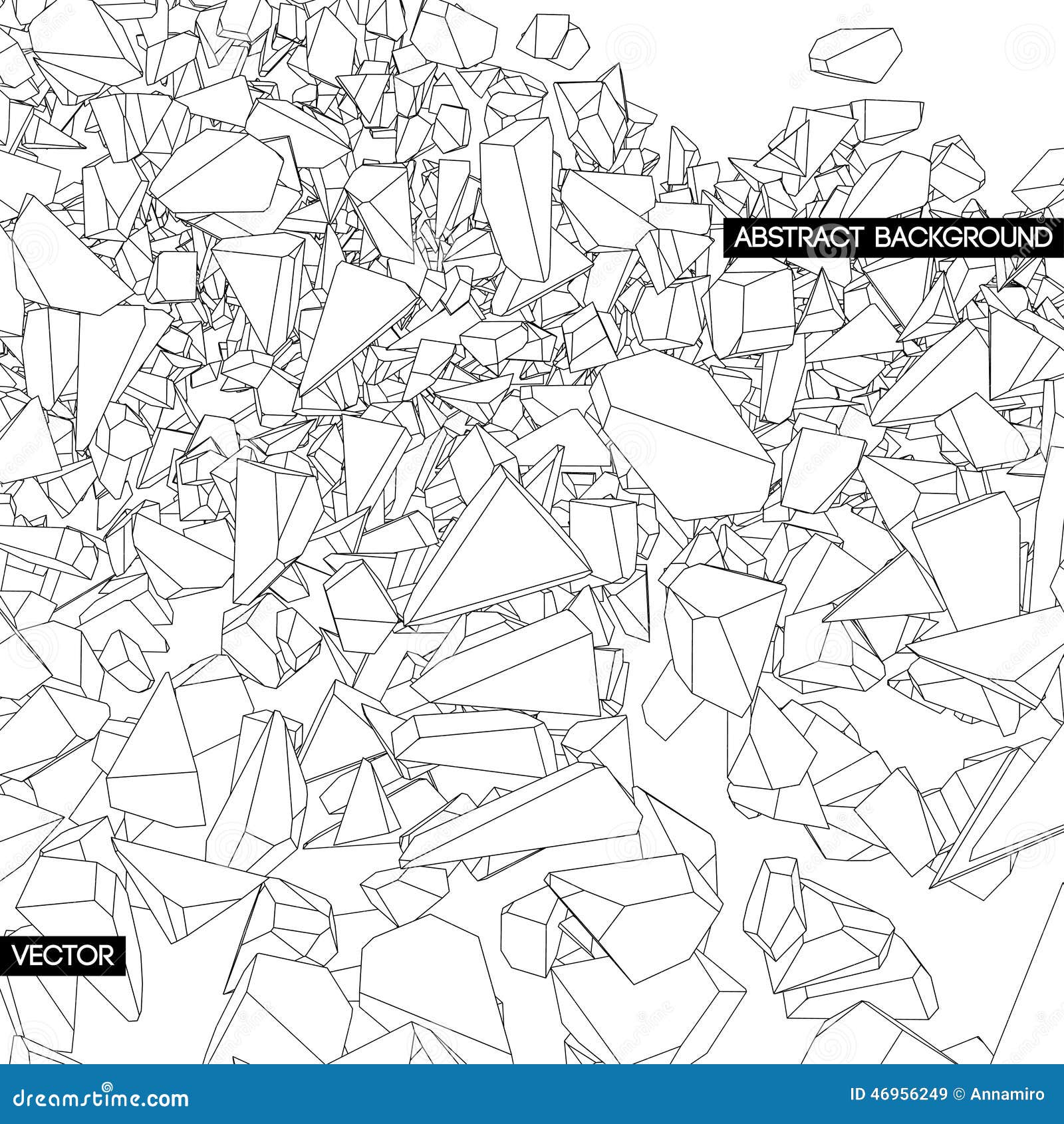 Abstract Background. Flying Stones. Stock Vector - Illustration of ...