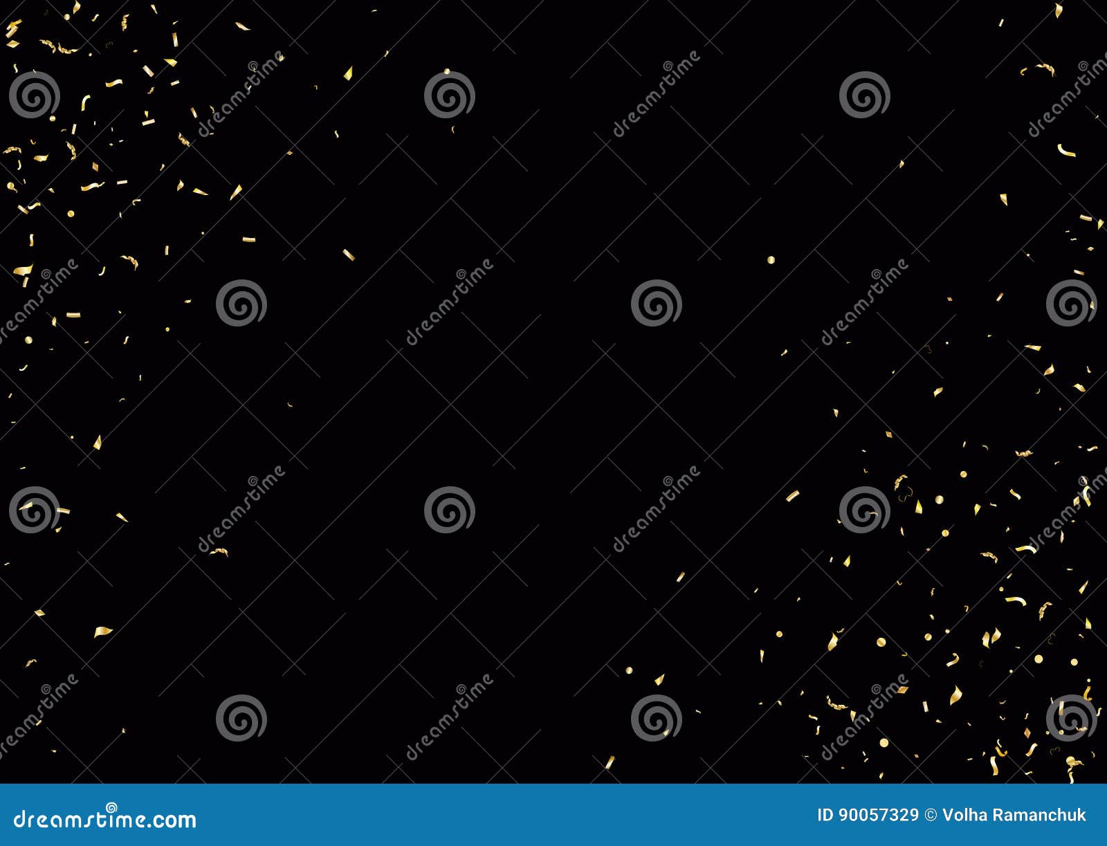 Abstract Background with Flying Subtle Golden Confetti. Stock ...