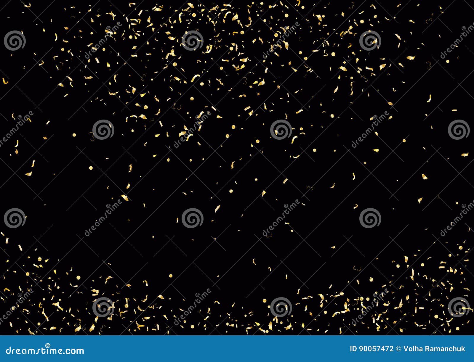 Abstract Background with Flying Subtle Golden Confetti. Stock ...
