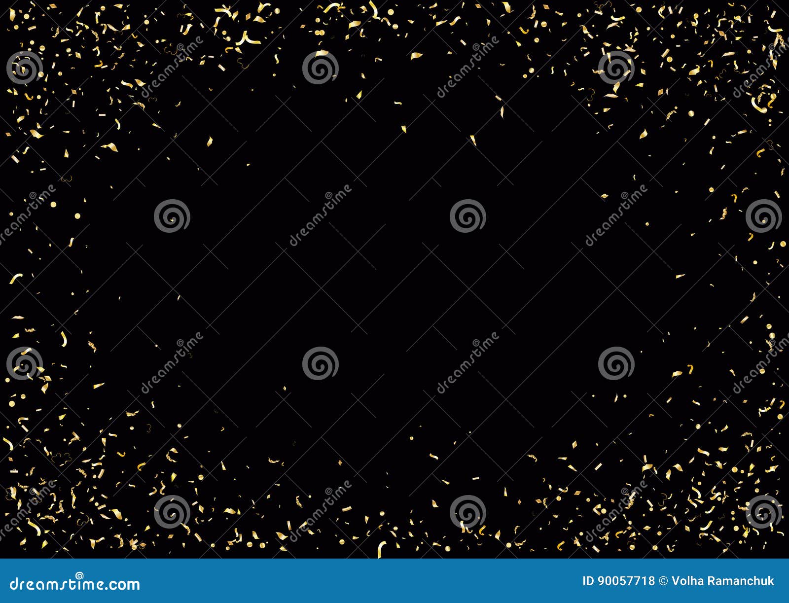 Abstract Background with Flying Subtle Golden Confetti. Stock ...