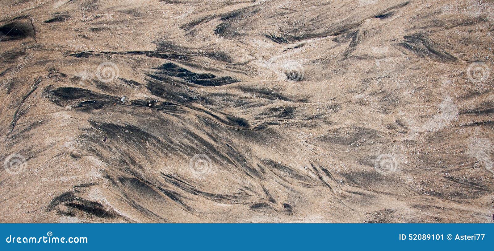 Abstract Background in the Form of Black Stains on the Sand. Stock ...