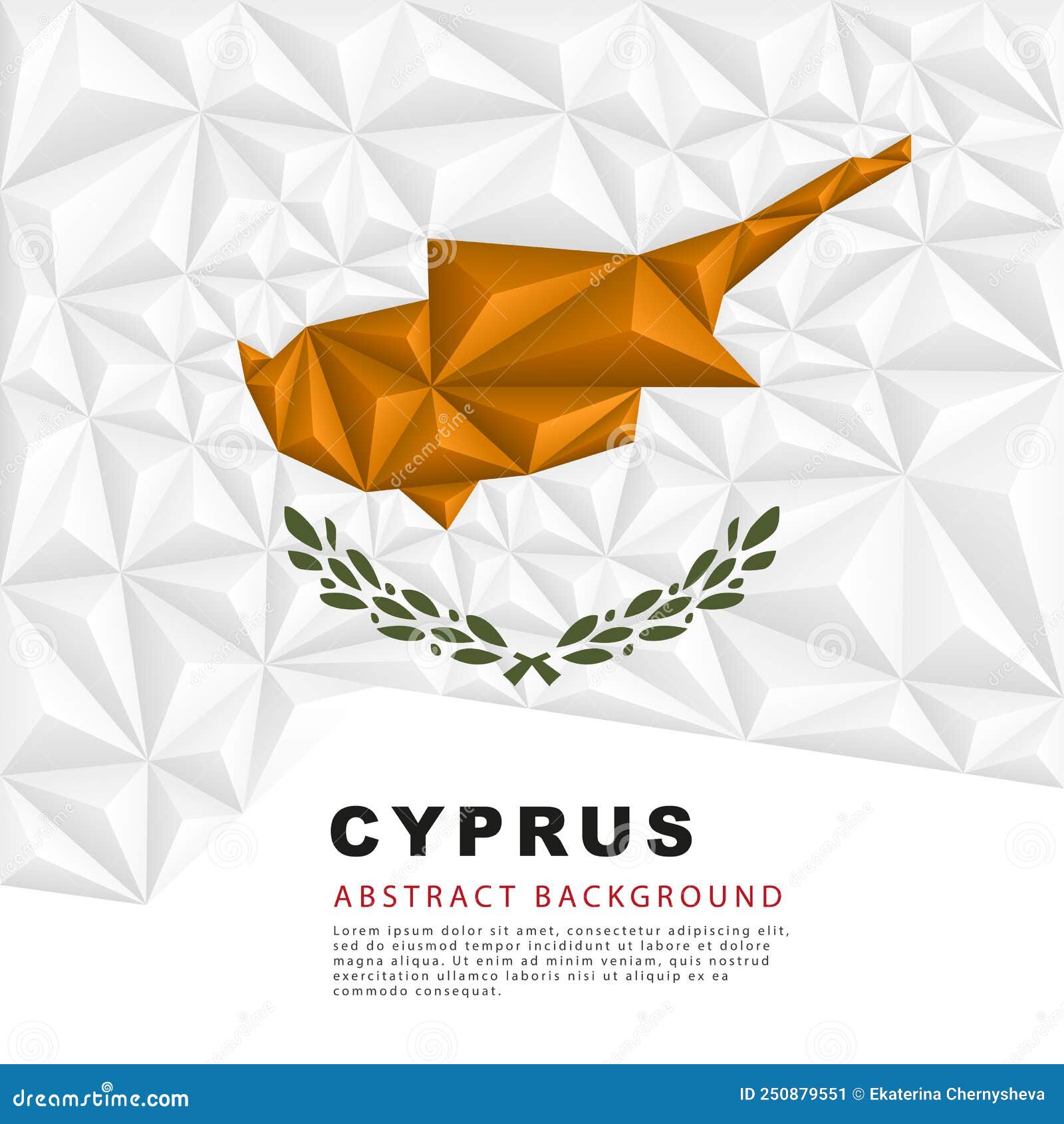 Abstract Background in the Form of Colorful White and Copper Triangles ...