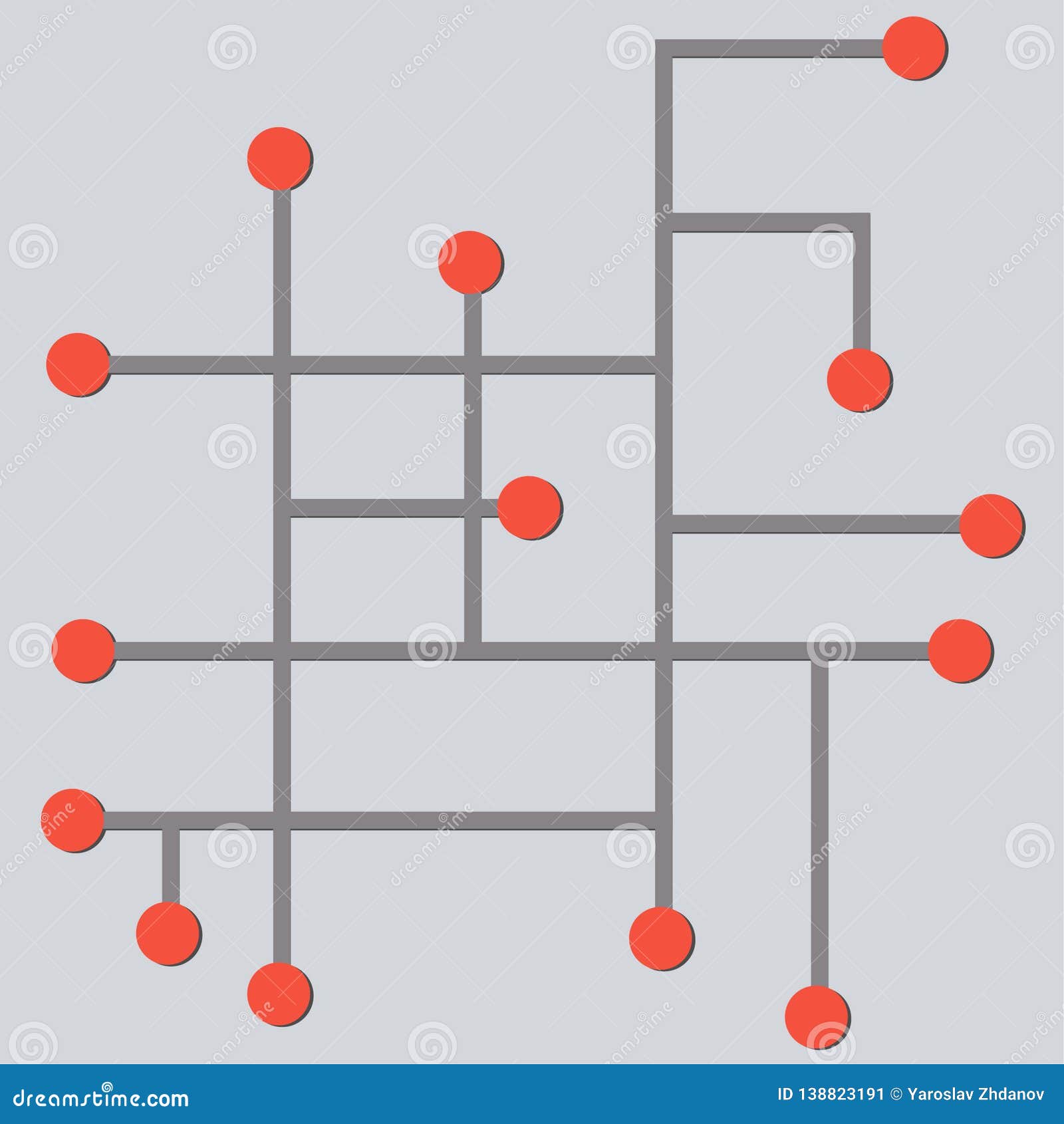 Abstract Cyber Pattern in Microchip Ornament Vector Graphics Stock ...