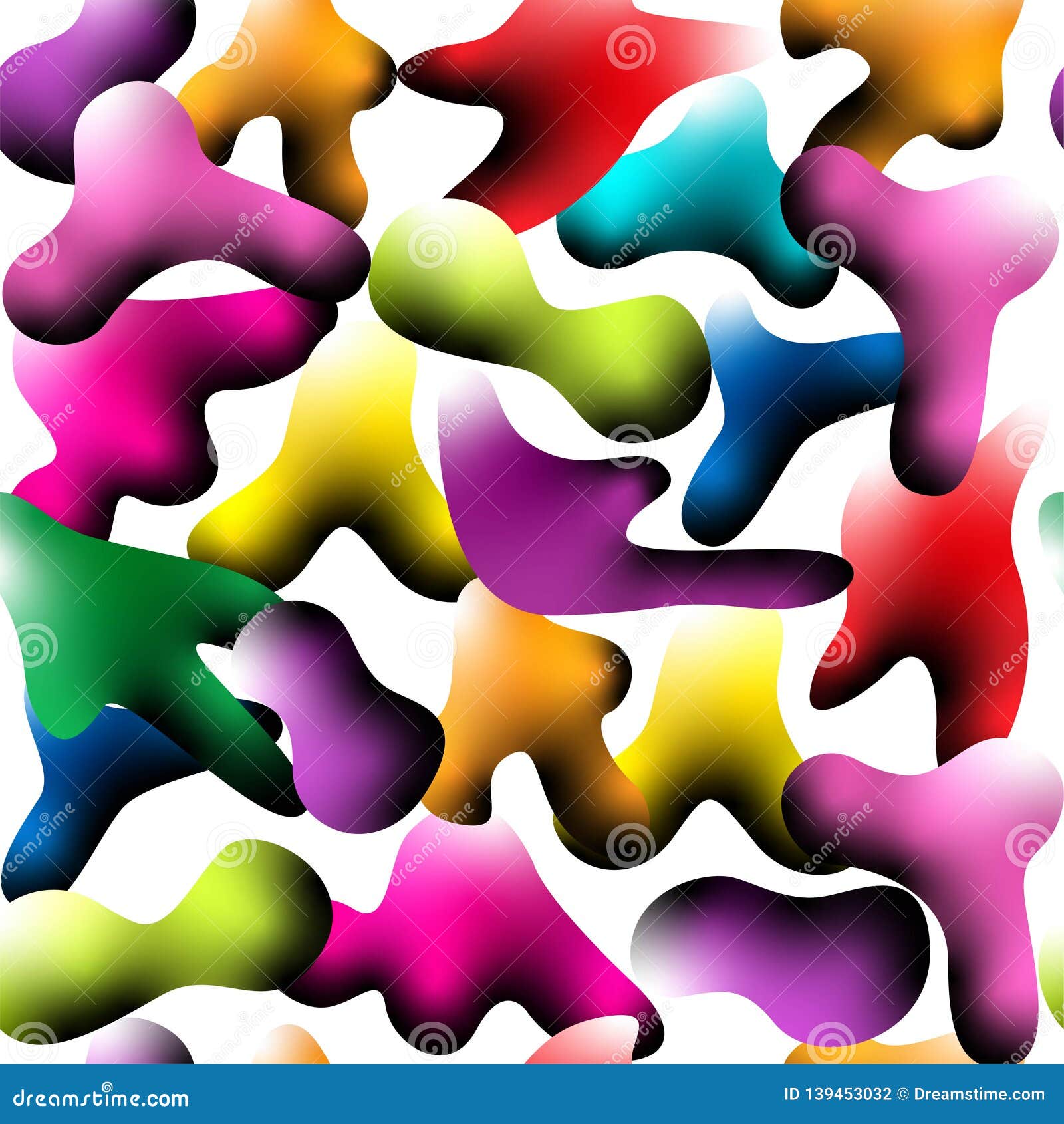 Abstract Background in the Form of Multi-colored Blots Stock Vector ...