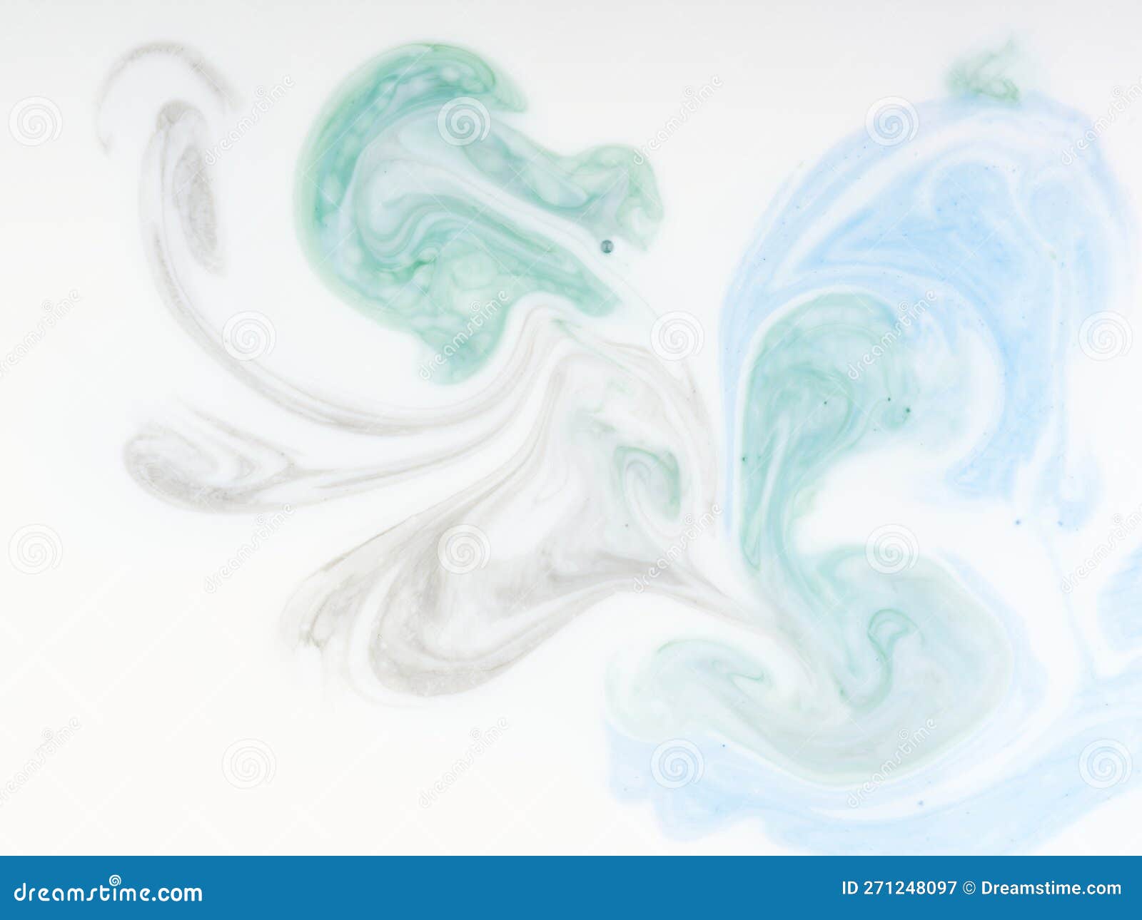 Abstract Background in the Form of Paints Dissolved in a White Liquid ...